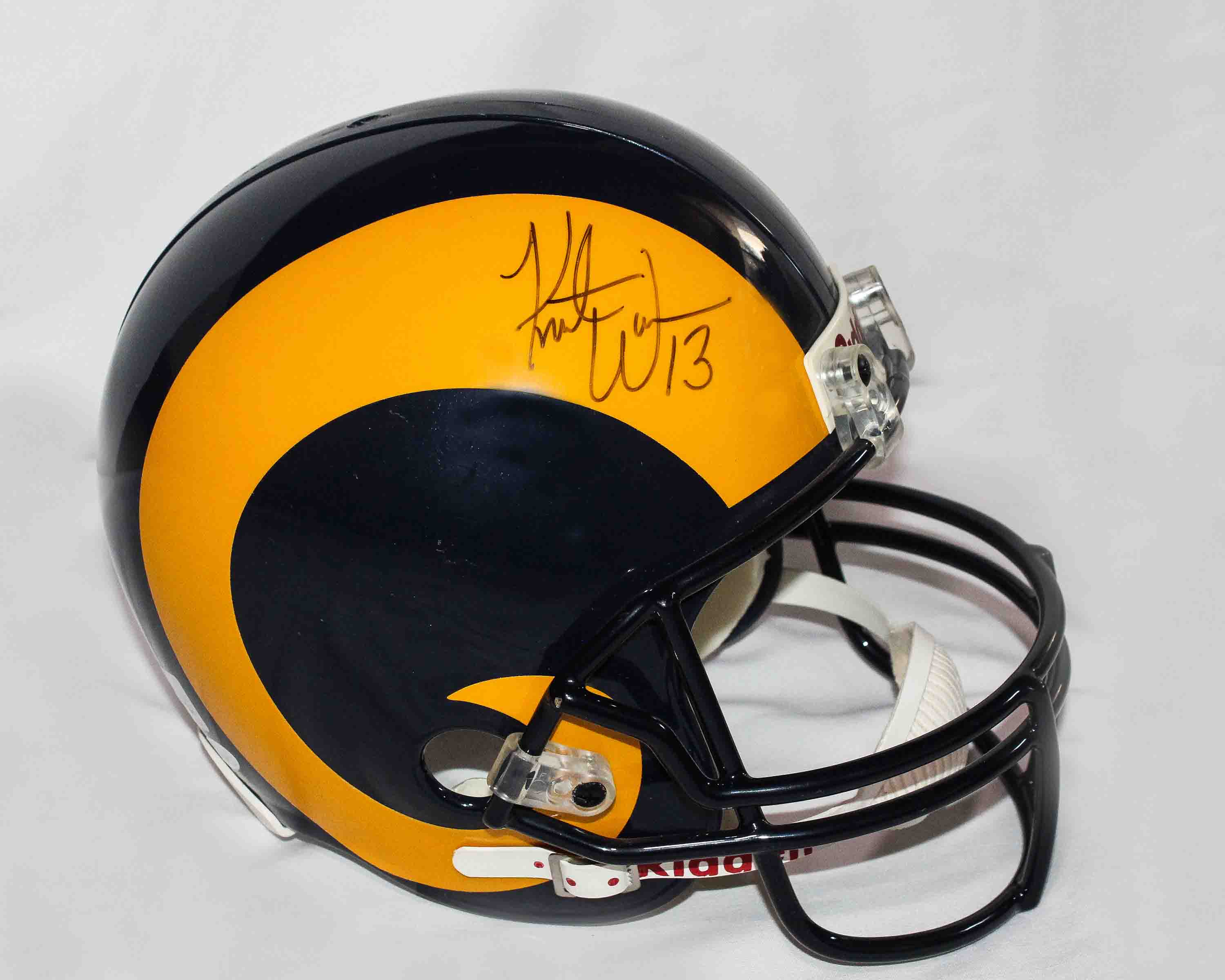 Casco autografiado LA Rams Kurt Warner